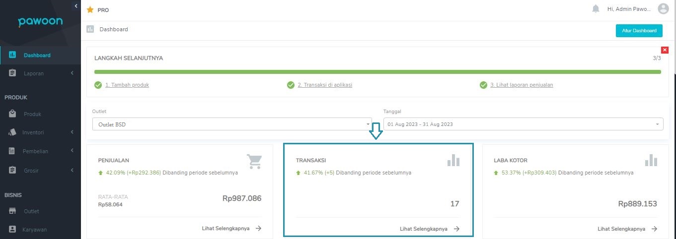 Dashboard | Pawoon Help Center
